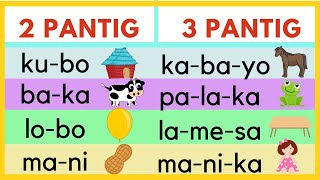 Pagsasanay Bumasa ng TATLONG PANTIG Part 1 / Hakbang sa Pagbasa ...