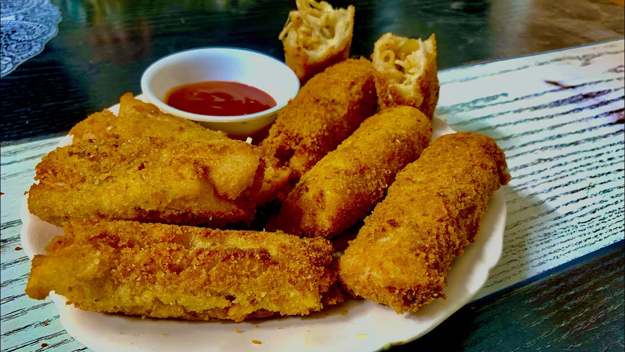 How to make cheese bread roll with noodles | Easy recipe by asan pakhle ...