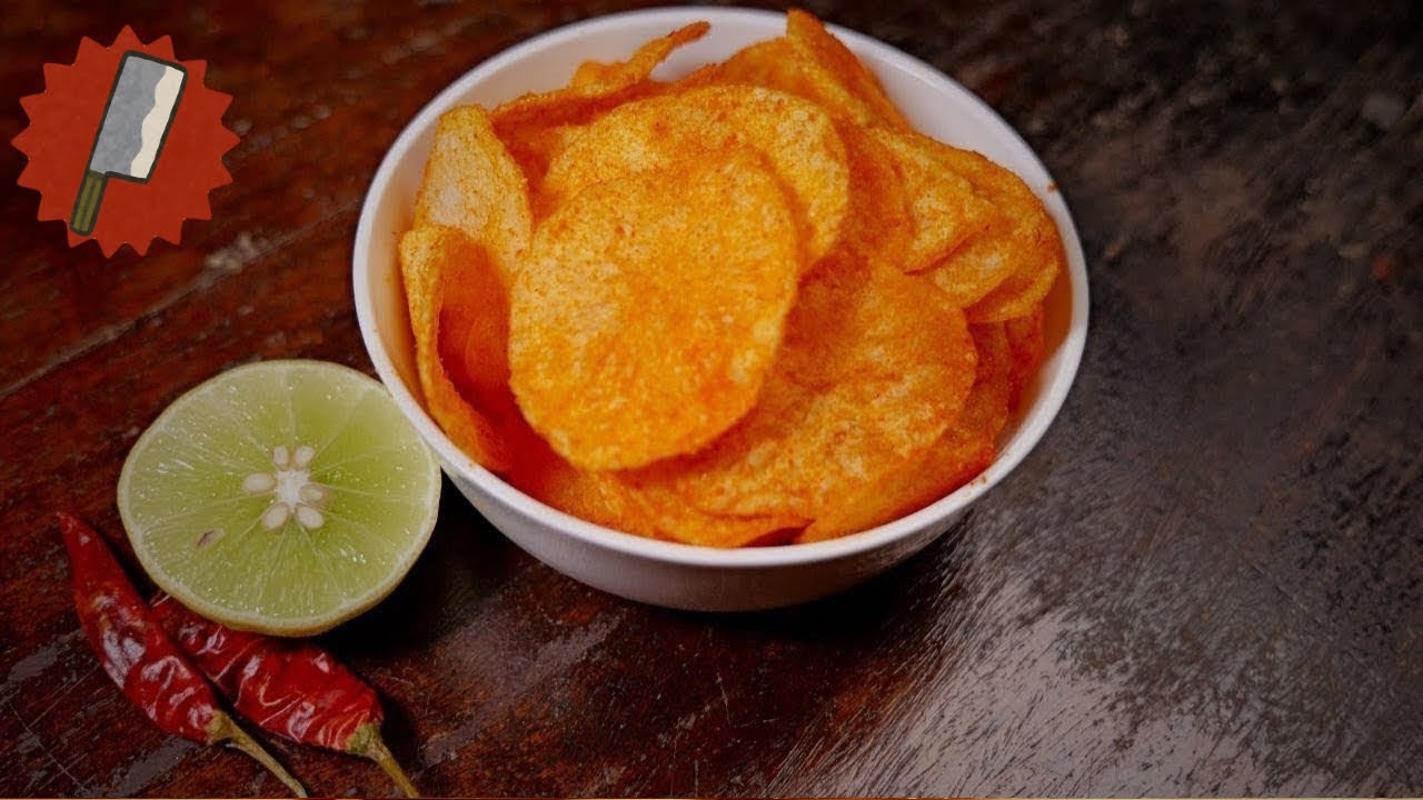 Crispy Potato Chips Recipe | Spicy Lays Chile Limón Style | Crunchy ...