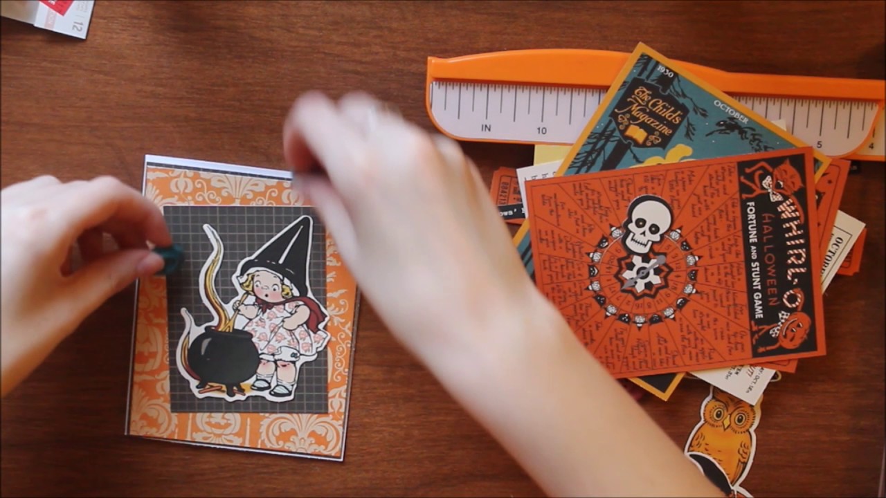 Halloween Card Process // Card Creations - YouTube