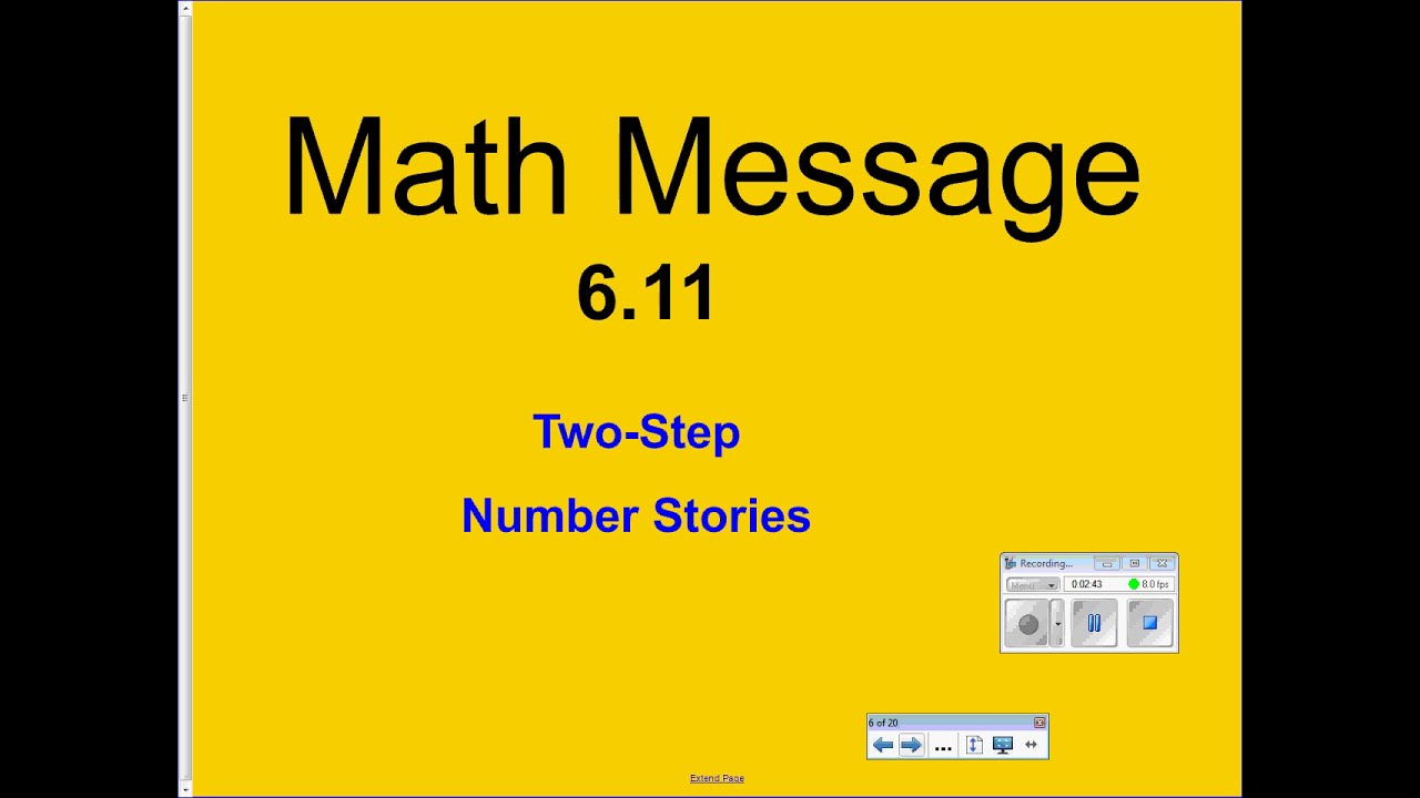 Math Message 6 11 - YouTube