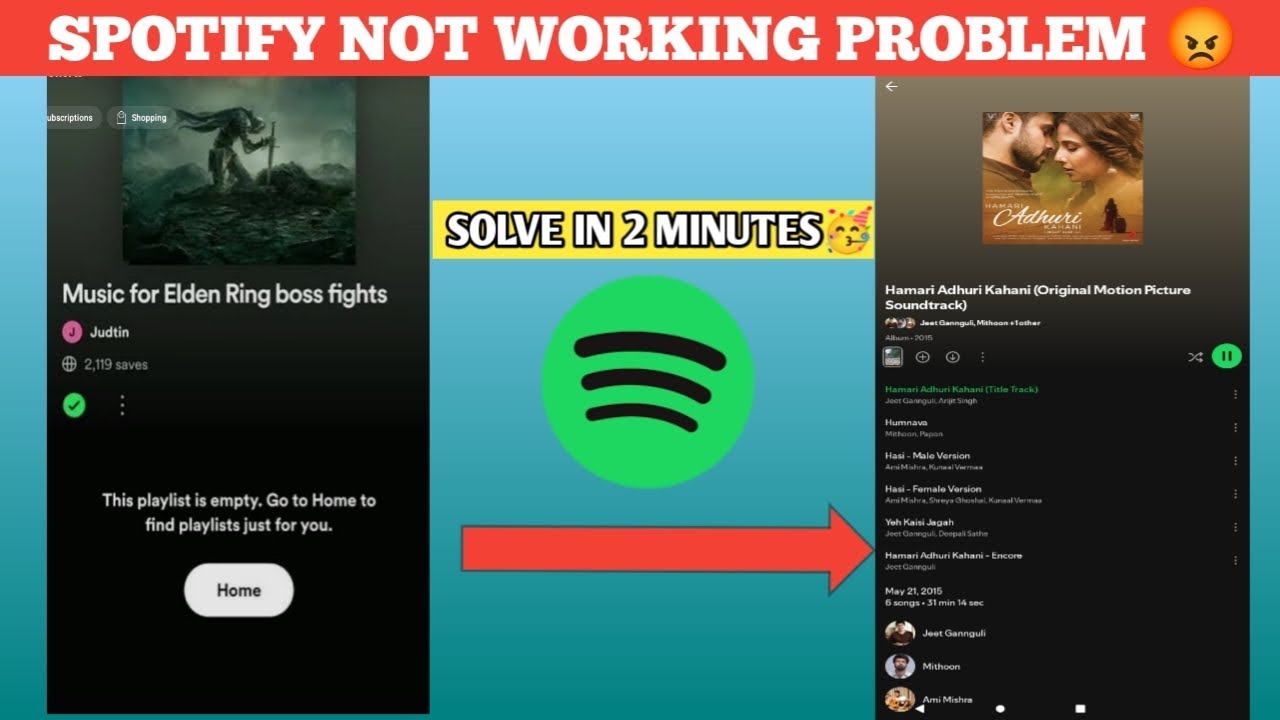 how to solve spotify empty playlist problem | spotify empty playlist ...