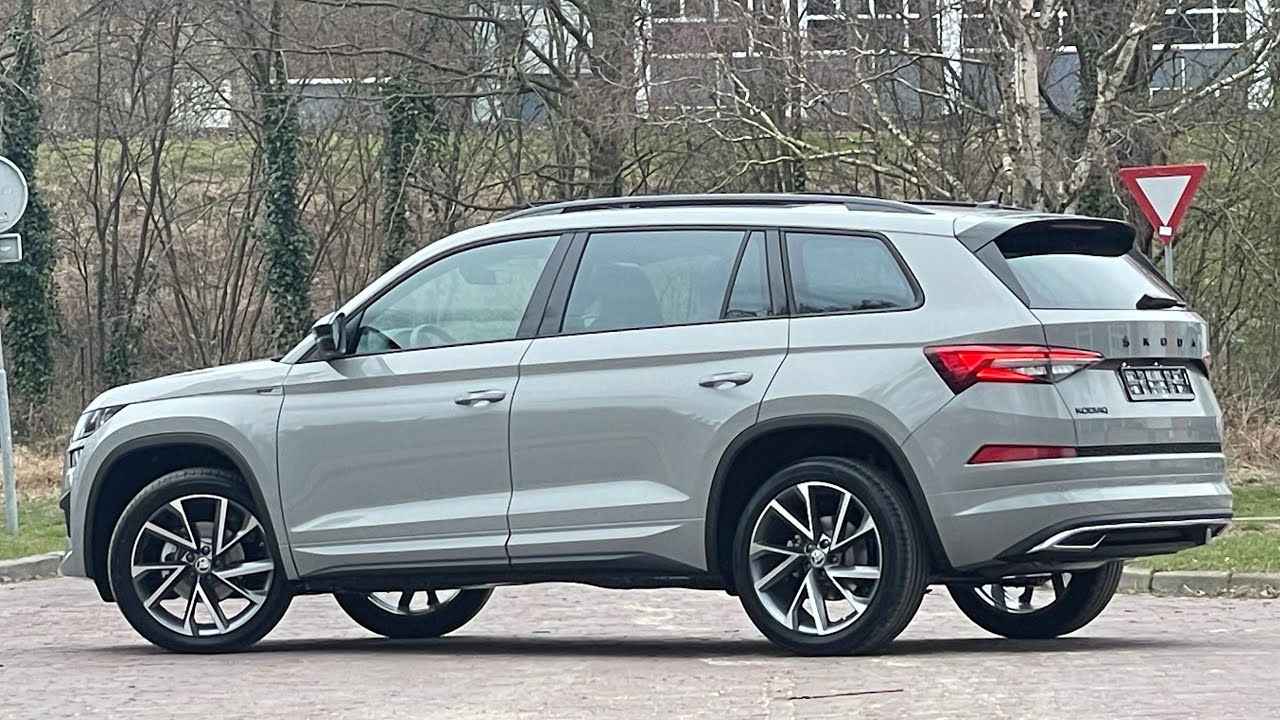 Skoda NEW Kodiaq 2022 Sportline in 4K Steel Grey Meteor 20 Inch Vega ...