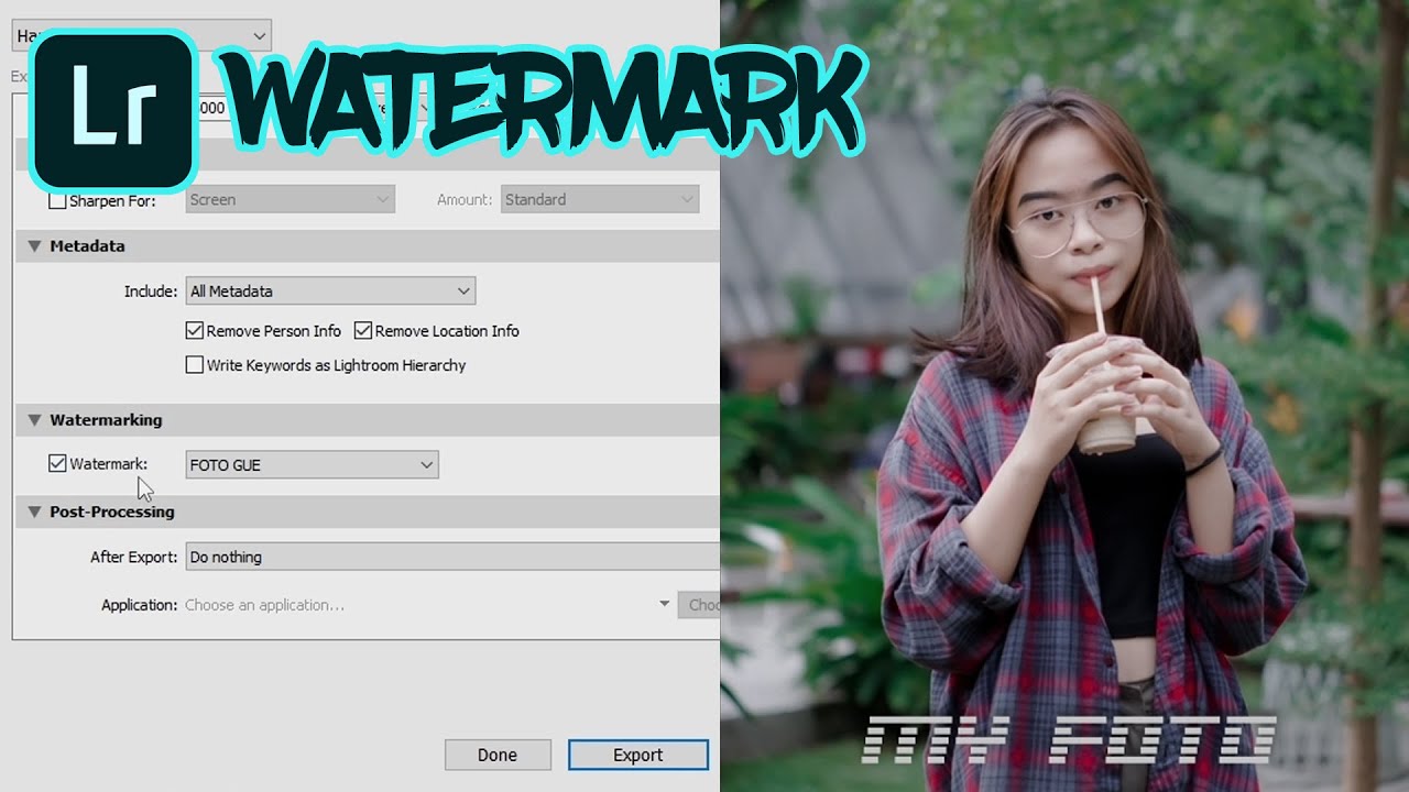 HOW TO CREATE WATERMARK IN LIGHTROOM - Lightroom Tutorial - YouTube