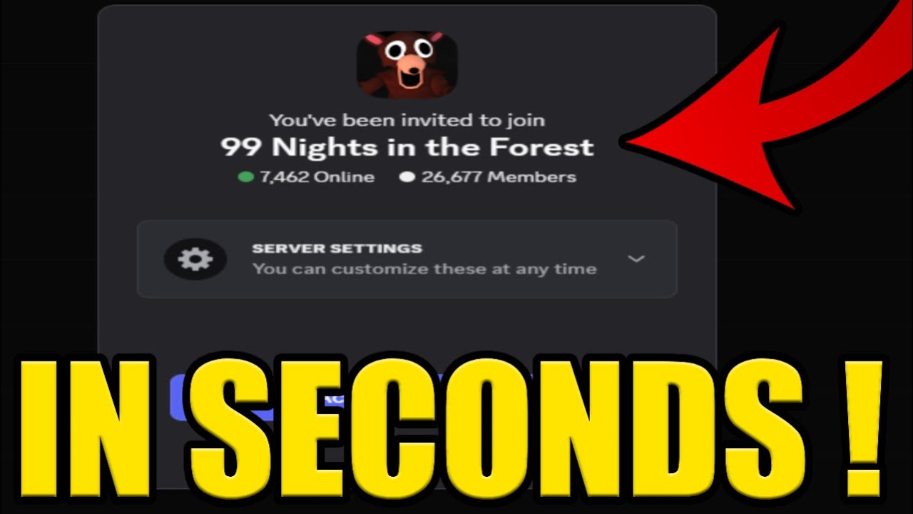 HOW to JOIN 99 NIGHTS IN THE FOREST DISCORD SERVER PC & MOBILE - YouTube