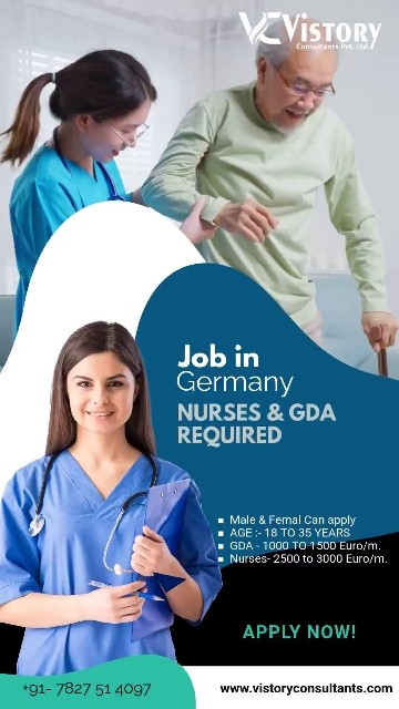 Job in Germany Nurses & GDA Required #vistoryconsultants #jobabroad # ...