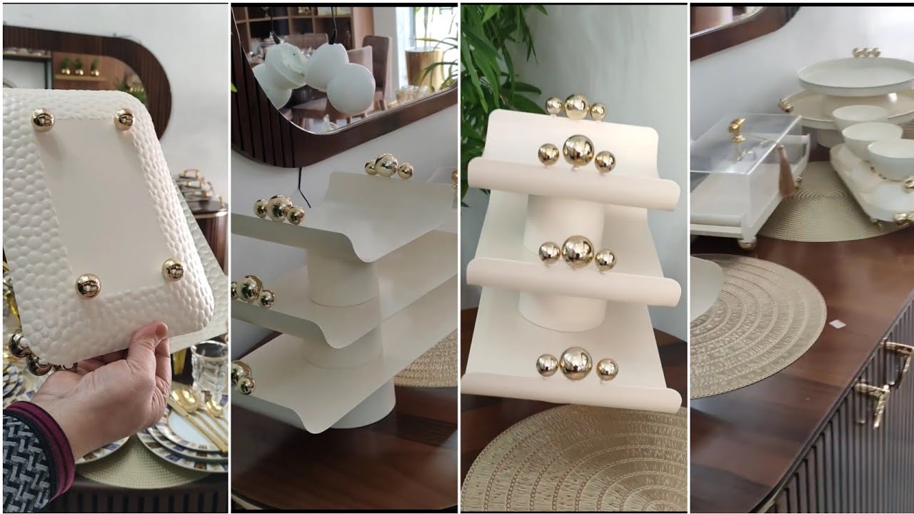 مجموعة فراقة الحلويات وحاجات اخرى من المعدن باللون البيج تشكيلات متعددة شياكة وجودة عند chic ...