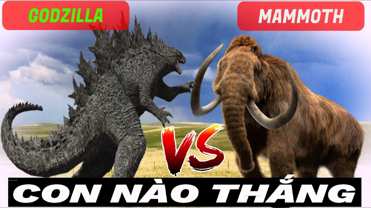 Godzilla vs Voi Ma Mút | Mammoth vs Godzilla | Vua Quái Vật Godzilla ...