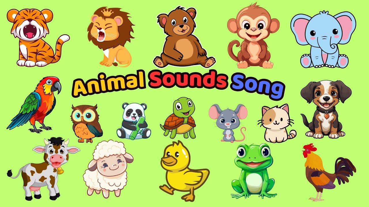 Animal Sounds Song | Animals Sounds With Music | Baby Song For Children ...