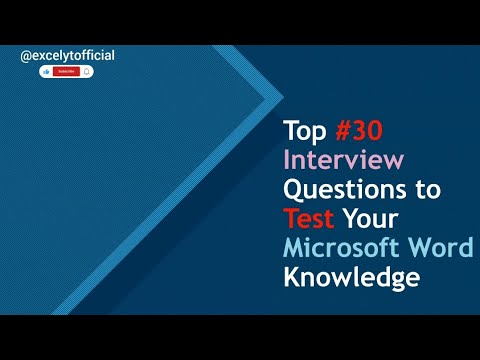 Avoid Mistakes: Top 30 MS Word Interview Q&A | Test your Microsoft Word ...