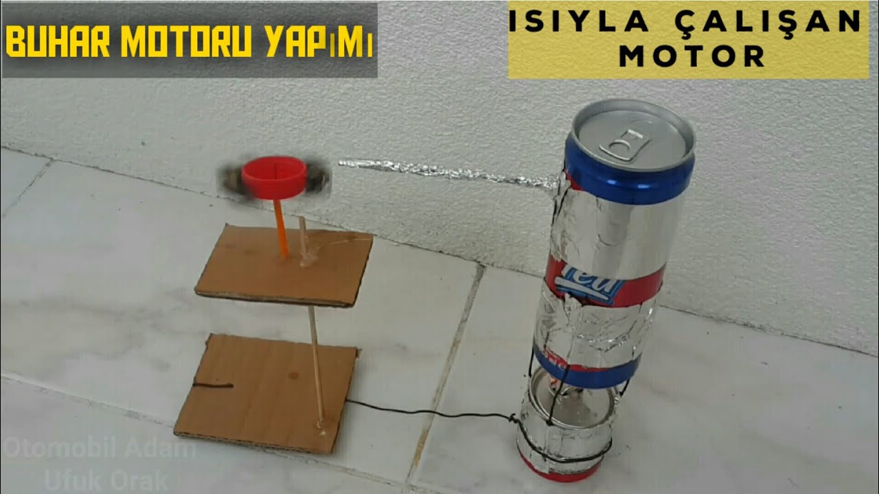 Basit Sistemli Buhar Motoru Yapımı - Isıyla Çalışan Motor - YouTube