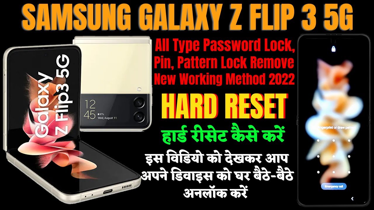How To Unlock Samsung Galaxy Z Flip 3 / Hard Reset / Recovery Mode ...