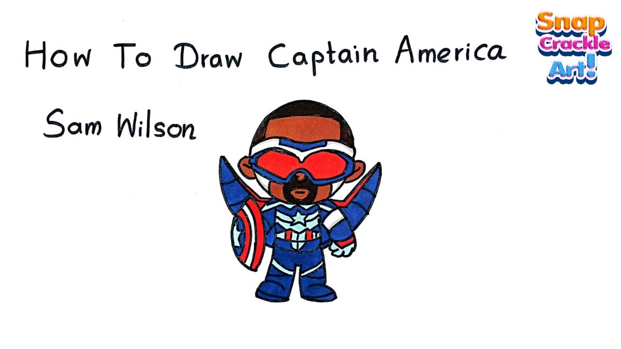 How To Draw Avenger Sam Wilson Step By Step | Drawing Lesson Made Fun ...