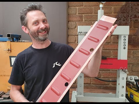 Forming swages using a jig, hydraulic press, shrinker stretcher and basic hand tools.