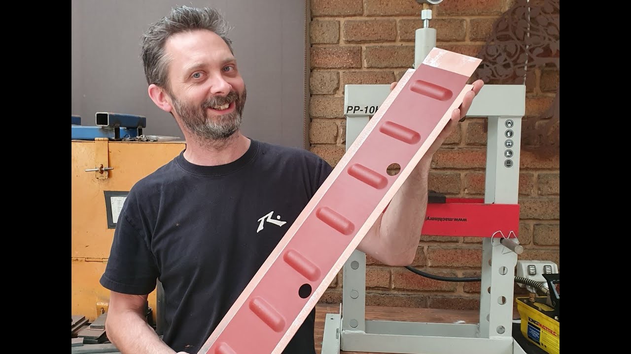 Forming swages using a jig, hydraulic press, shrinker stretcher and ...