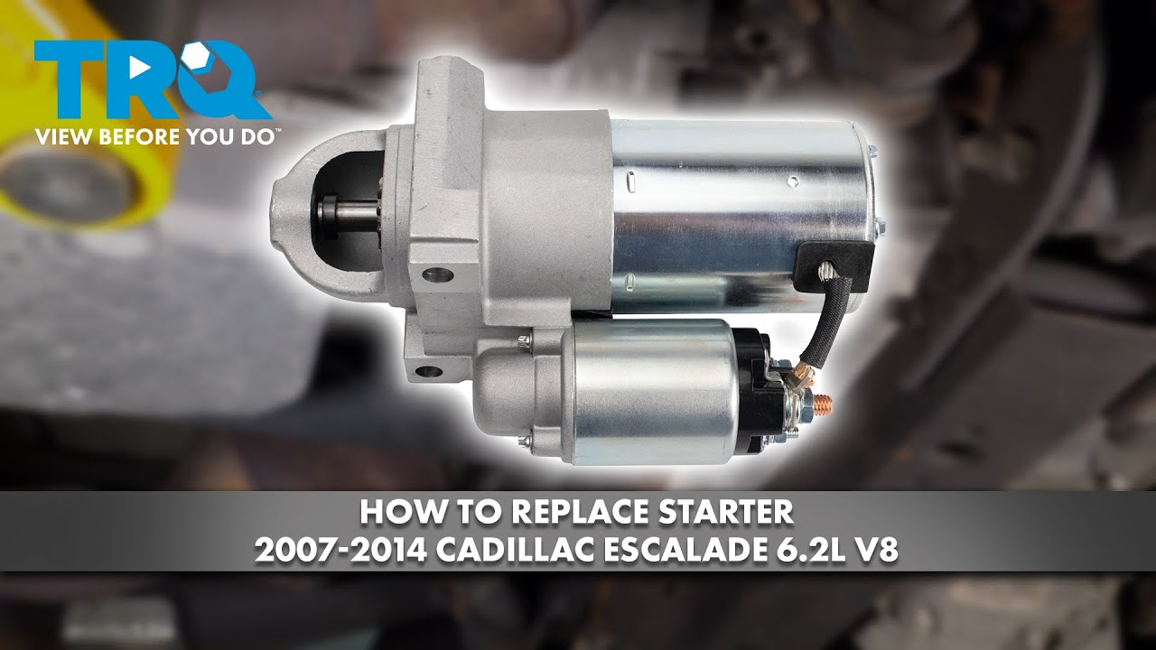 How to Replace Starter 2007-2014 Cadillac Escalade 6.2L V8 - YouTube
