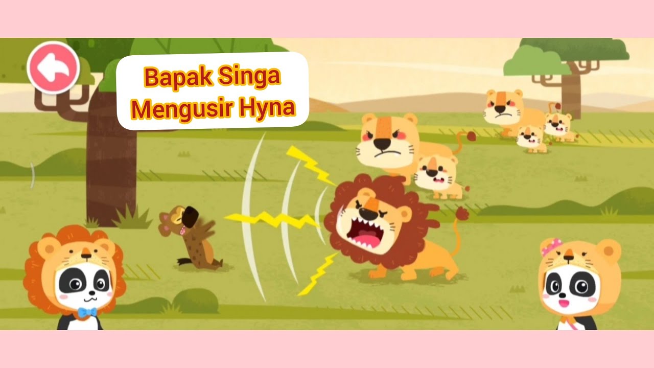 Bapak Singa Mengusir Hyna, Keluarga Singa, Game : By Baby Bus - YouTube