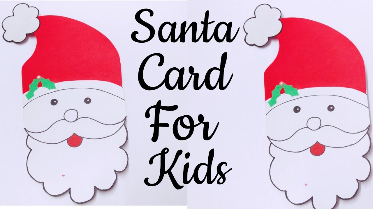 santa card | Santa Card/How to Draw Santa Face/Draw Santa Claus Step by ...
