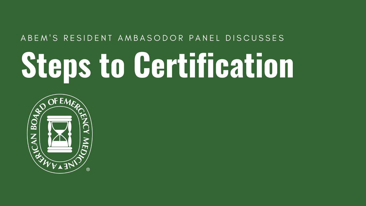 ABEM Certification Steps - YouTube