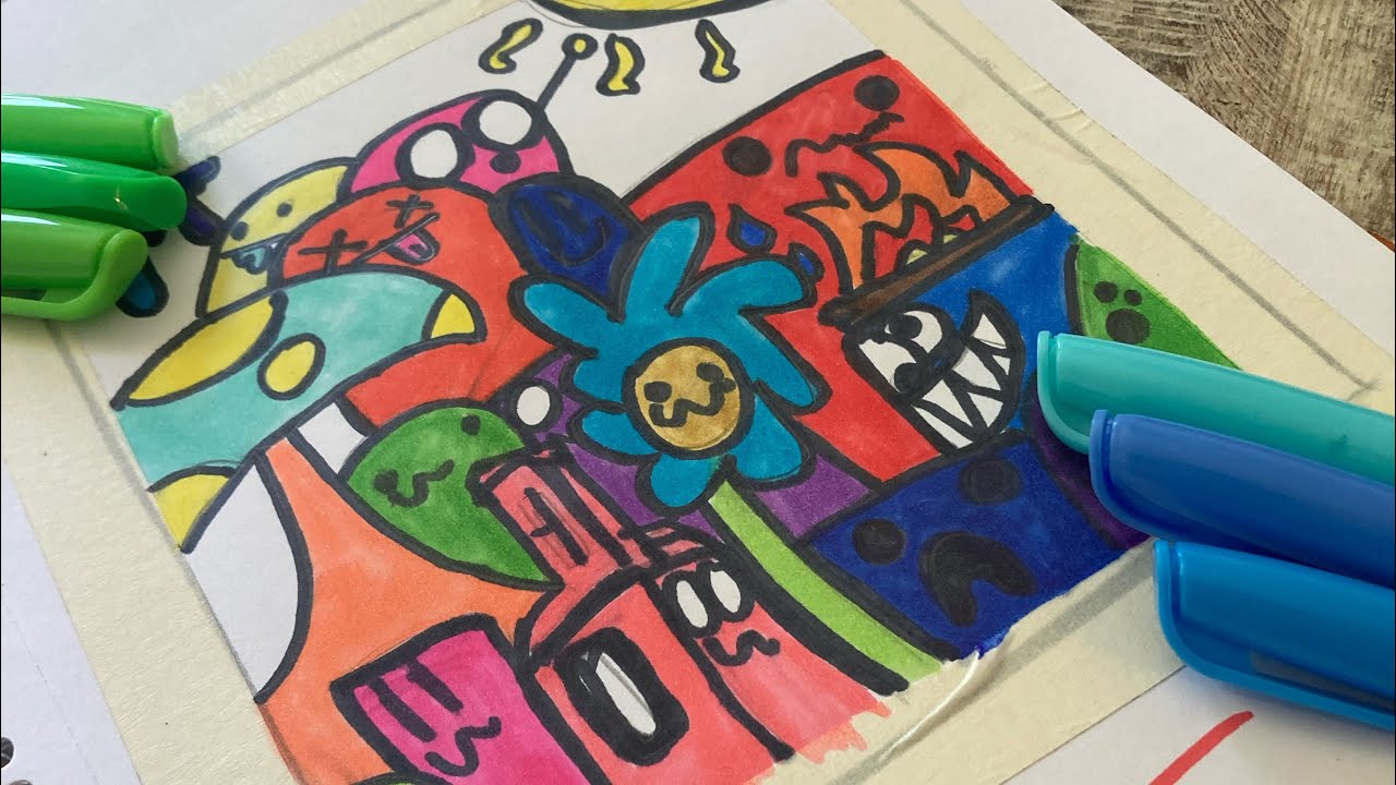 Drawing a 100 subscriber doodle - YouTube