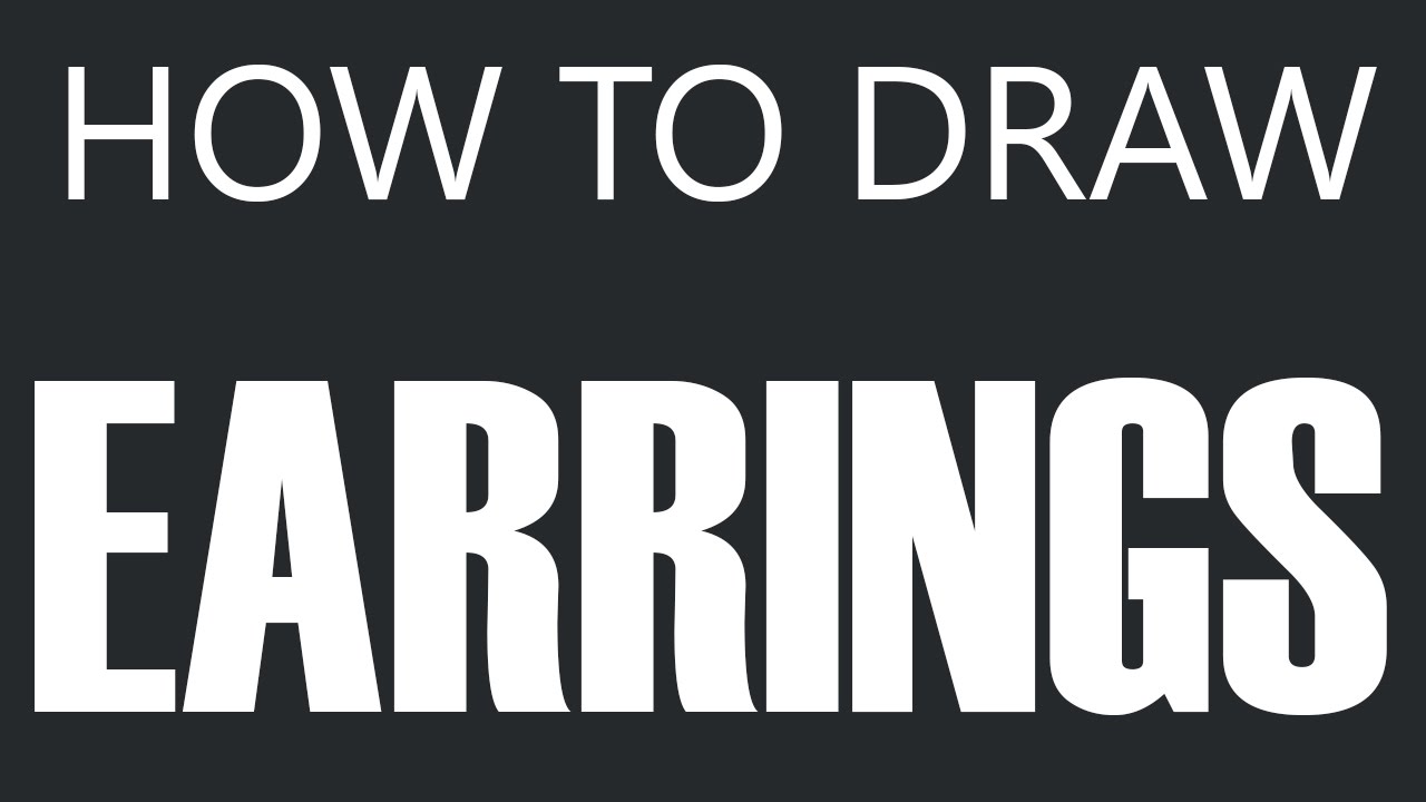 How To Draw Earrings - Diamond Gold Earrings Drawing (Jewelry) - YouTube