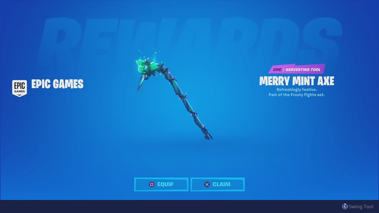 *UNLOCKING* EPIC 'MERRY MINT' Fortnite Harvesting Tool (Game Play ...