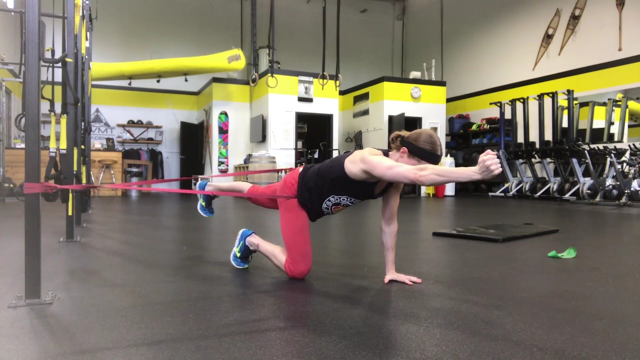 Advanced Bird Dog #2: Lateral Band Resistance - YouTube