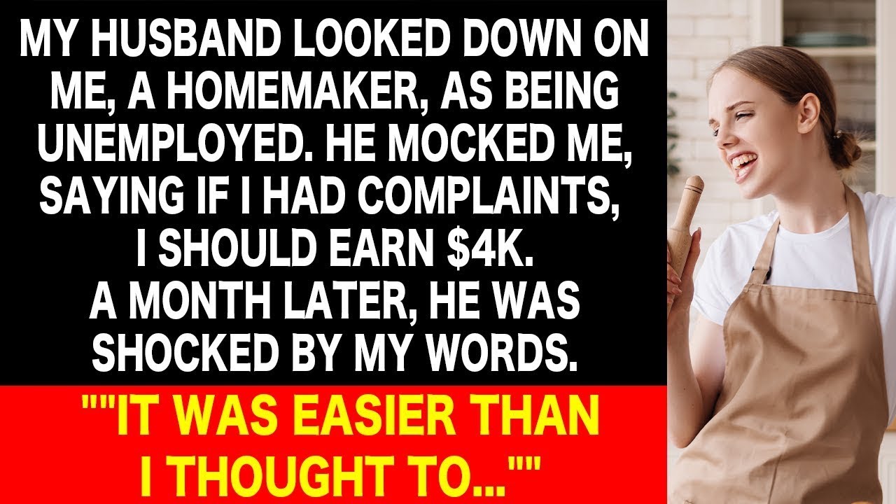 My Husband Underestimated Me as Just a Homemaker! He Dared Me to Earn ...