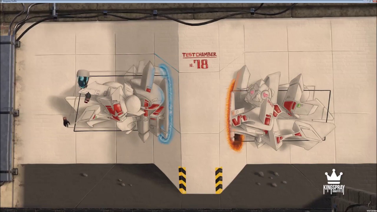 Kingspray Graffiti - Rooftop Portal piece - YouTube