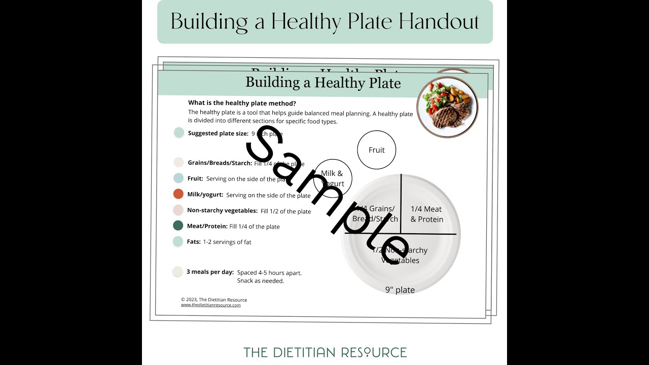 Building A Healthy Plate Handout | Nutrition Education - YouTube