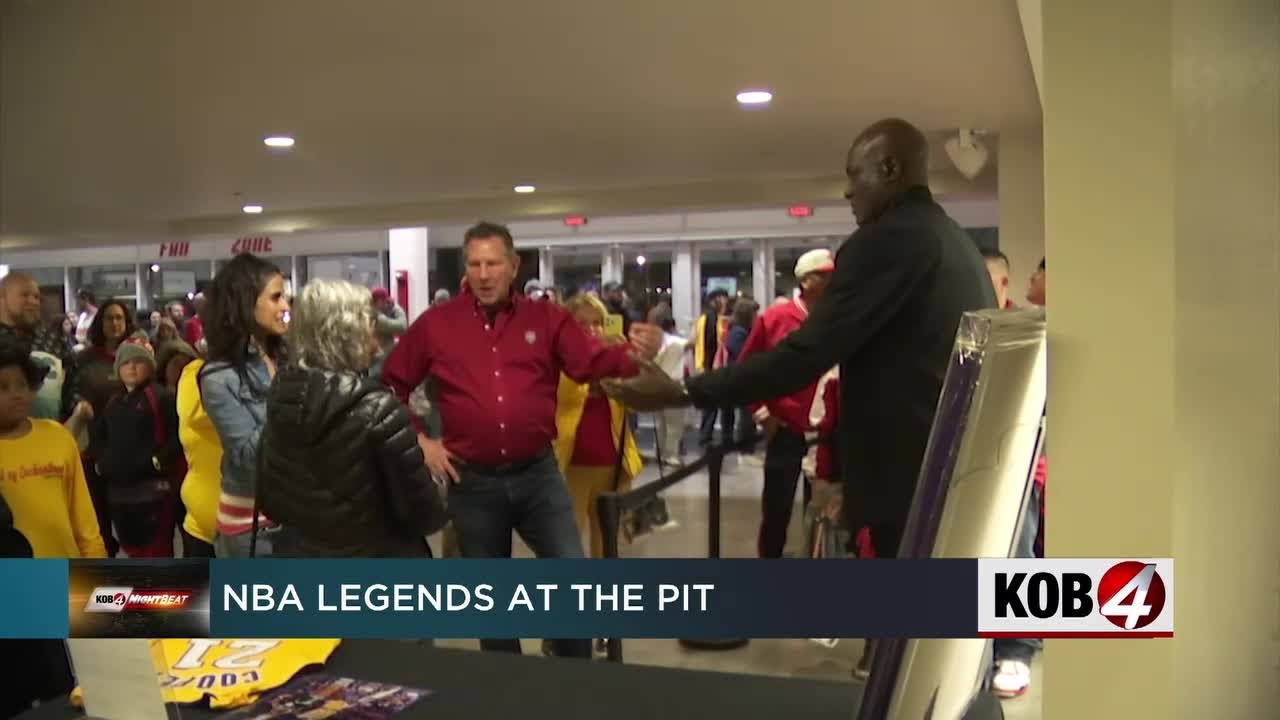 NBA legends visit The Pit in Albuquerque - YouTube