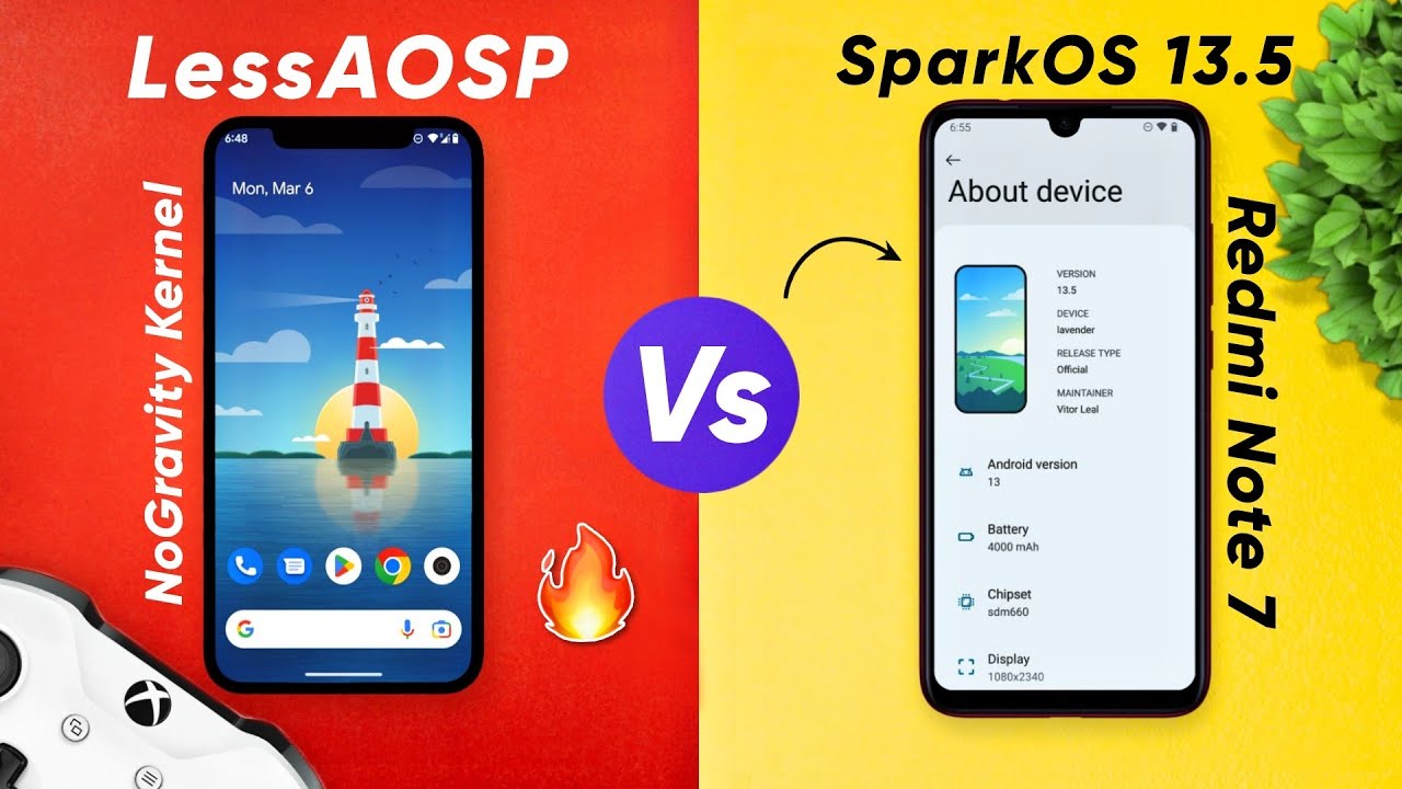 Custom Rom King👑SparkOS 13.5 Vs LessAOSP x NoGravity Kernel | Redmi ...