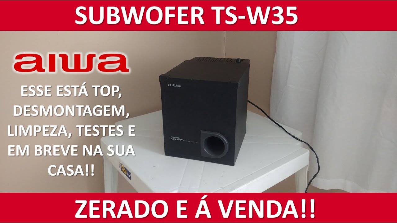 Subwofer ativo Aiwa TS-W35: Top!! (Vendido!) - YouTube