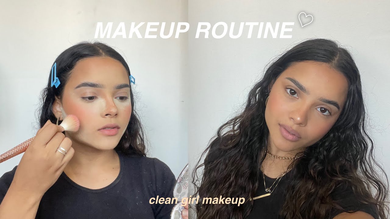 MINHA MAKE ROUTINE | “clean girl makeup” com produtinhos basics - YouTube
