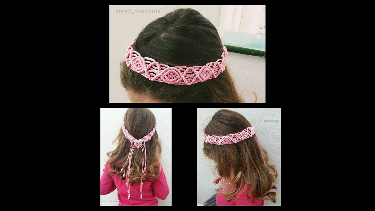 Corona princesa macramé / Princess crown macrame - YouTube