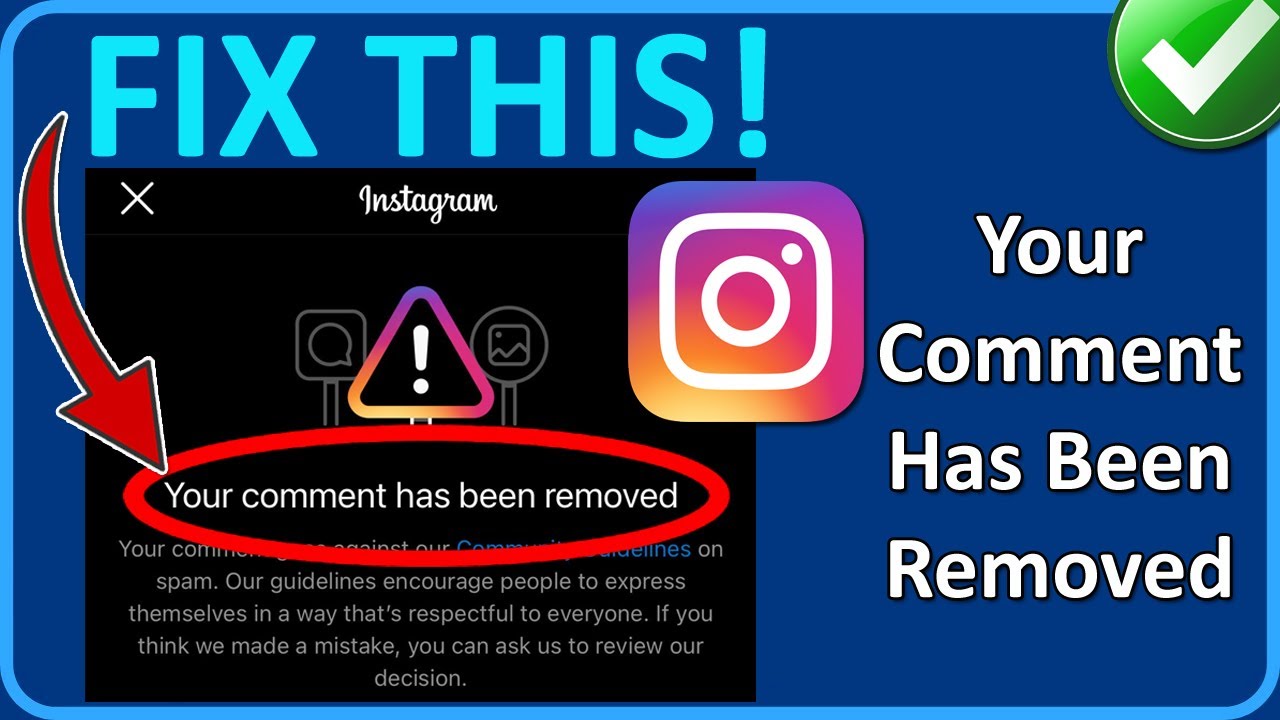 How To Fix "Your Comment Has Been Removed" on Instagram (2024) - YouTube