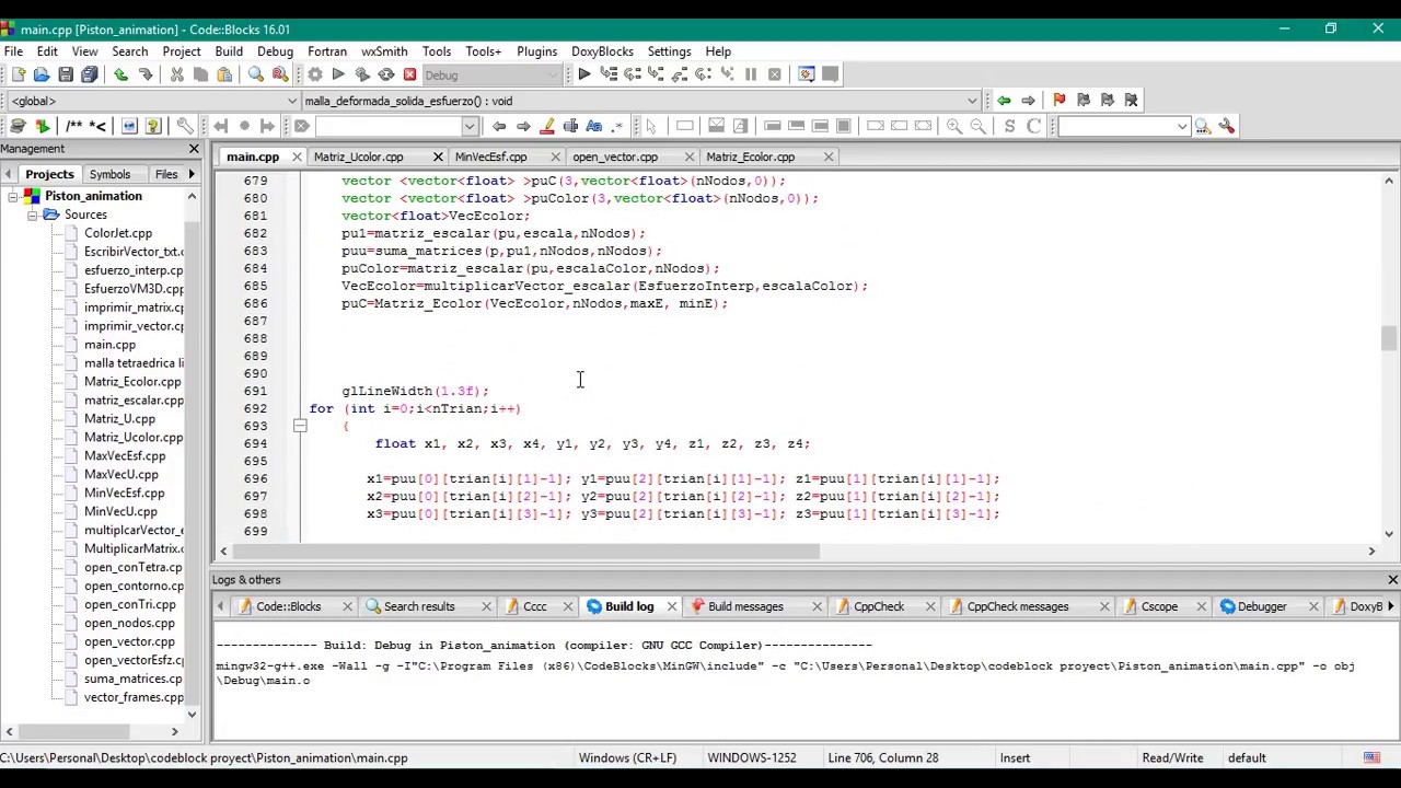 Animación 3d Usando Opengl Y Codeblocks Youtube 8224
