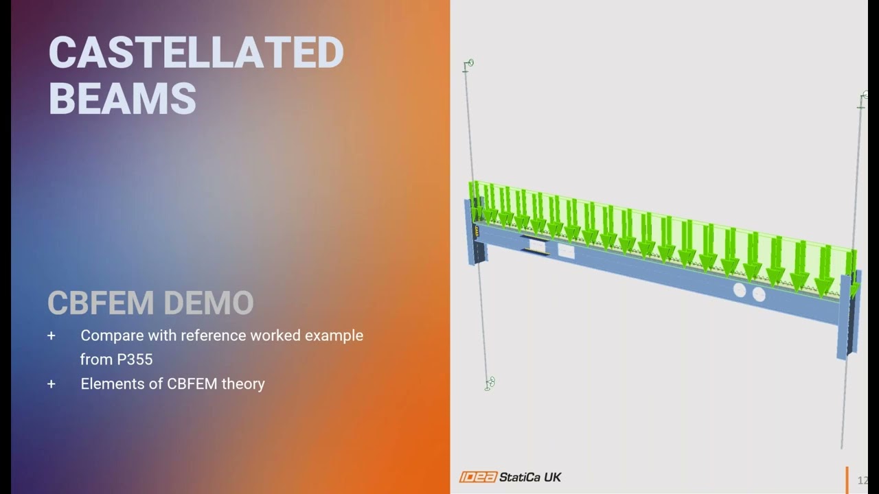 Castellated beams – Overcoming design limitations with CBFEM - YouTube