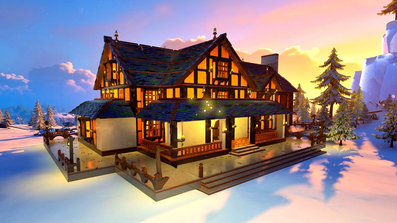 LEGO Fortnite SPEED BUILD Tutorial: How to Build a House in Frostland ...