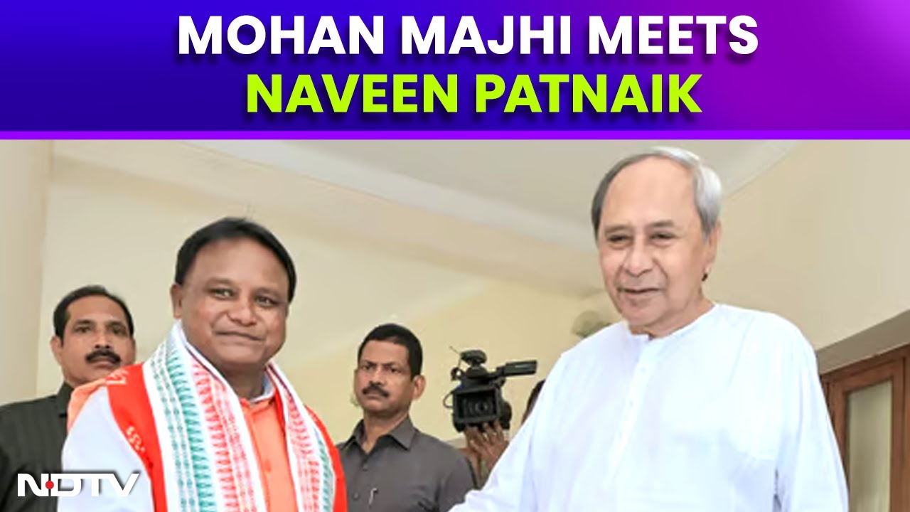 Mohan Majhi Meets Naveen Patnaik, Invites Him To Oath Ceremony - YouTube