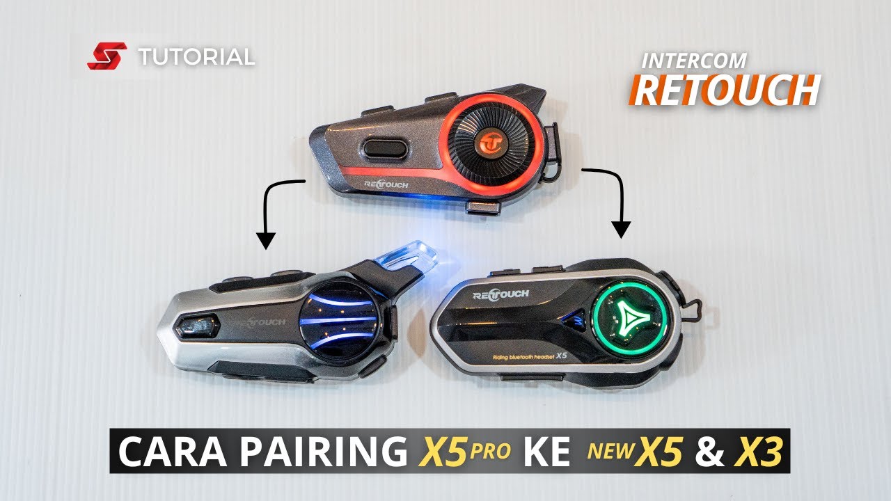 Tutorial Lengkap Pairing Interkom Retouch X5 Pro ke New X5 dan X3 - YouTube