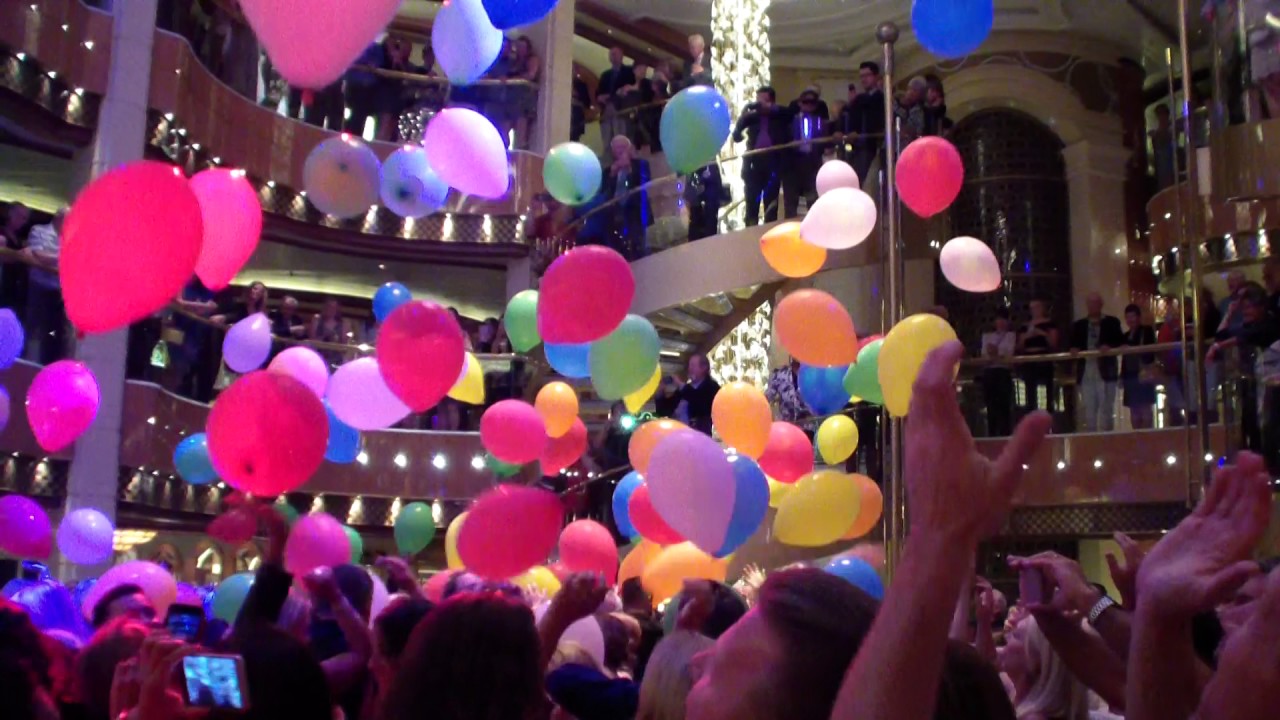 Princess Regal Atrium Celebration Balloon Drop January 2017 - YouTube
