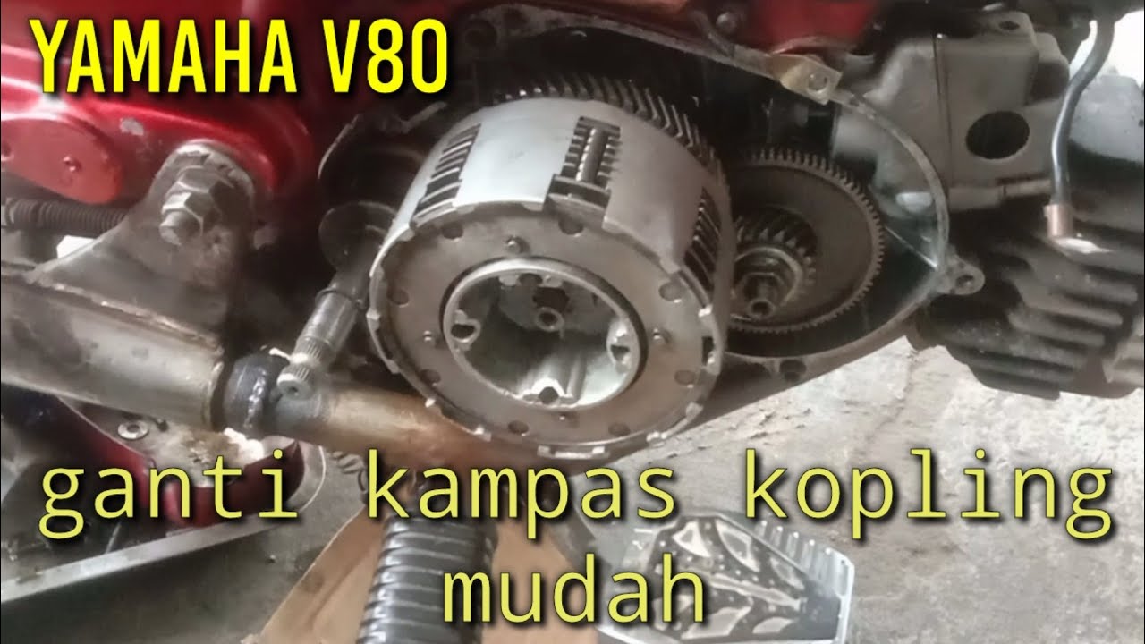 Cara pasang kampas kopling v80//motor lawas - YouTube