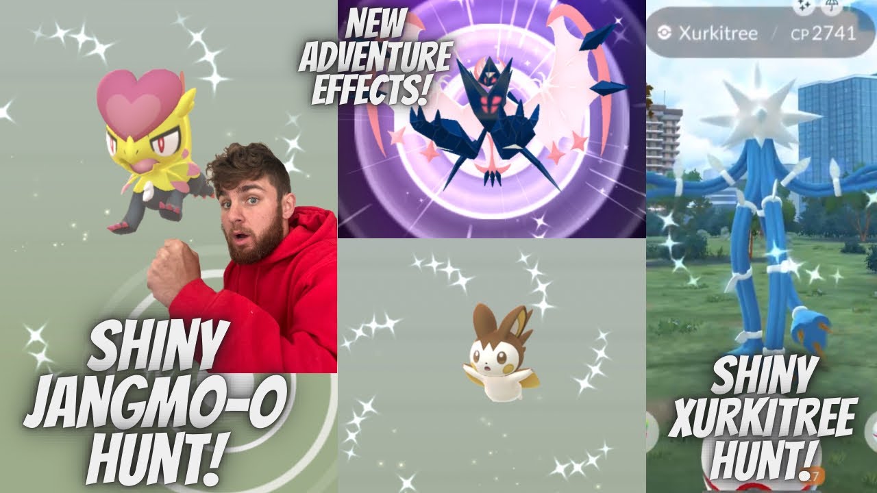 Shiny Jangmo-o & Xurkitree Hunt! Shiny Emolga HATCHED and *NEW ...