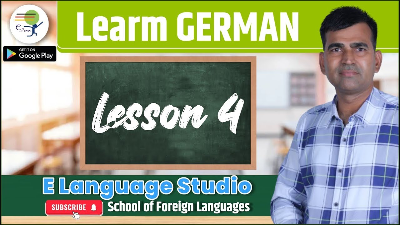Lesson 4 | German abcd | German for beginners - YouTube