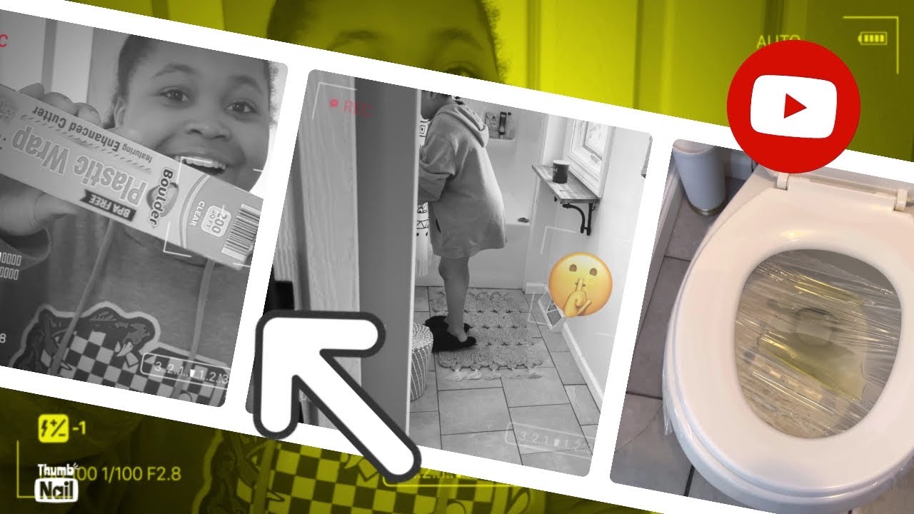 SAVAGE SARAN WRAP TOILET PRANK! 🚽😂! #pranked #gotcha ThIs wAs ALL KyLEe ...