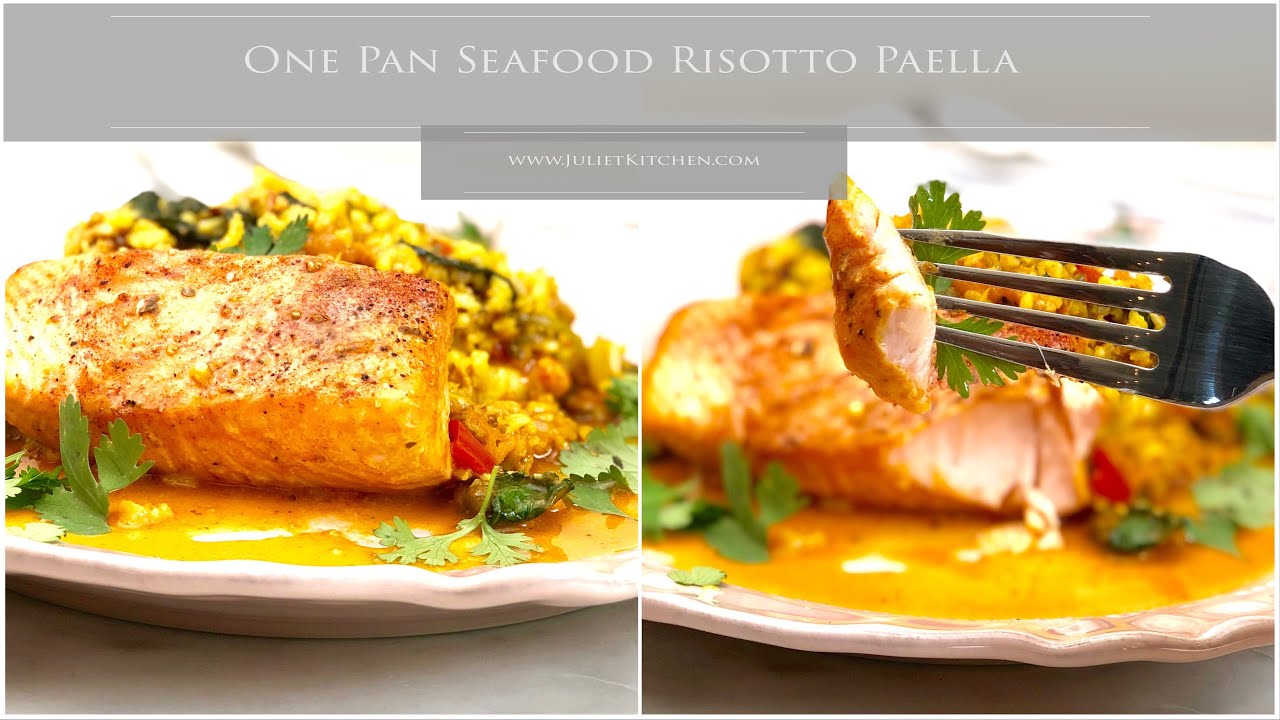 One Pan Seafood Risotto Paella - YouTube