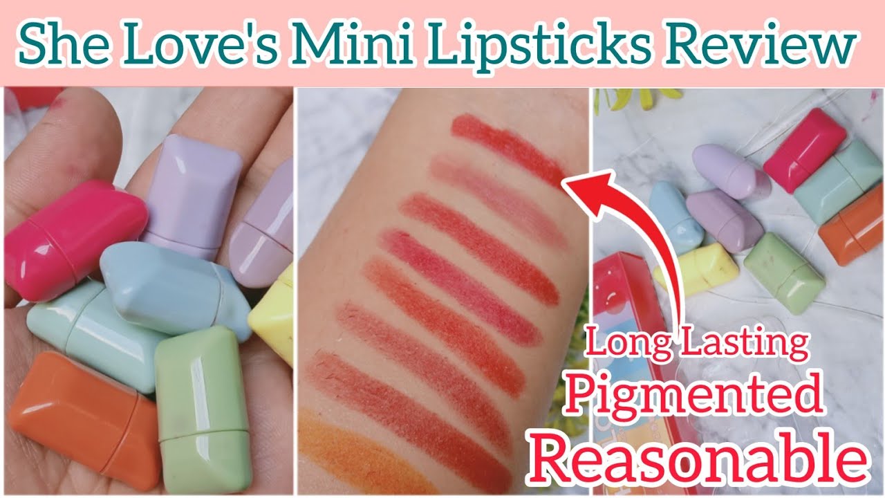 Mini Lipsticks Review || She Loves Mini Lipsticks @GrowWithLaiba350 ...