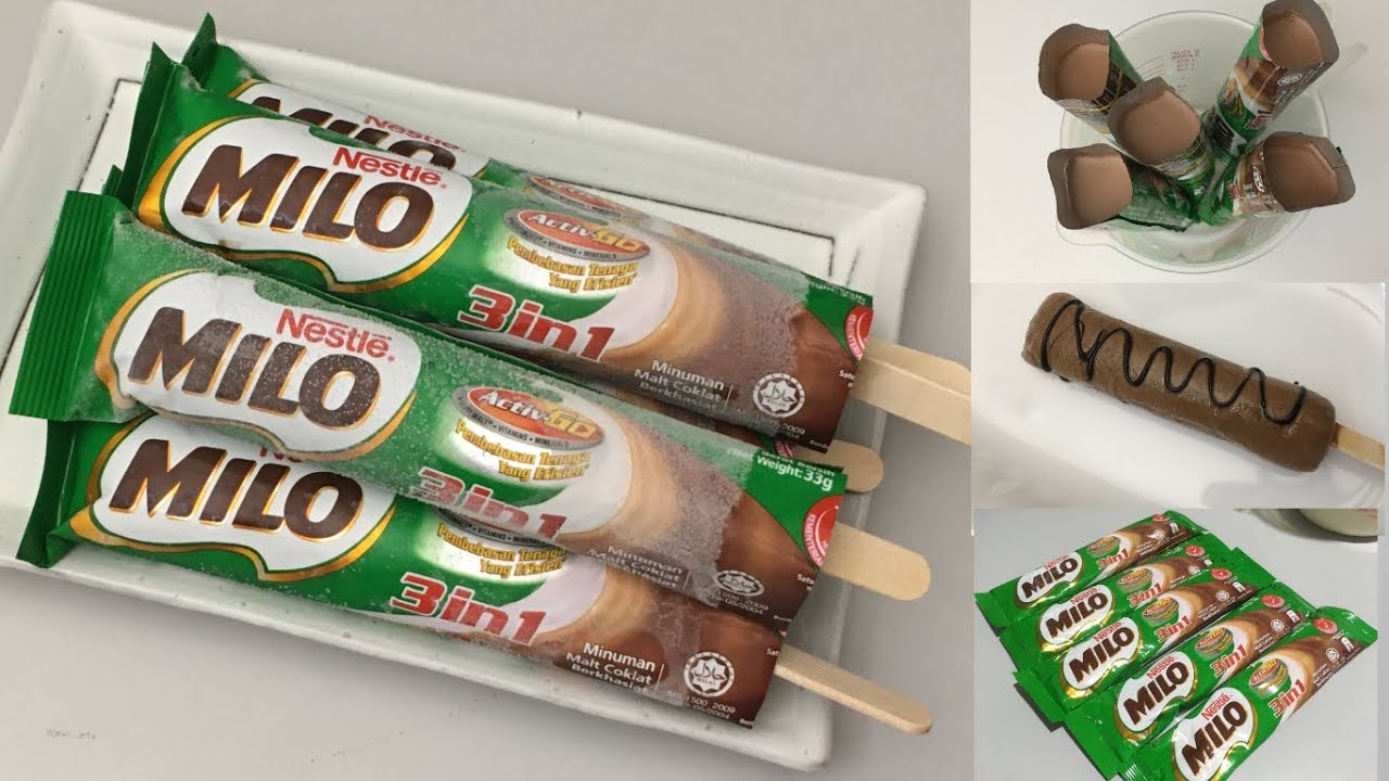 How to make MILO Ice Cream Popsicle Sticks ♥️ 美禄冰淇淋冰棍棒 | Step by Step ...