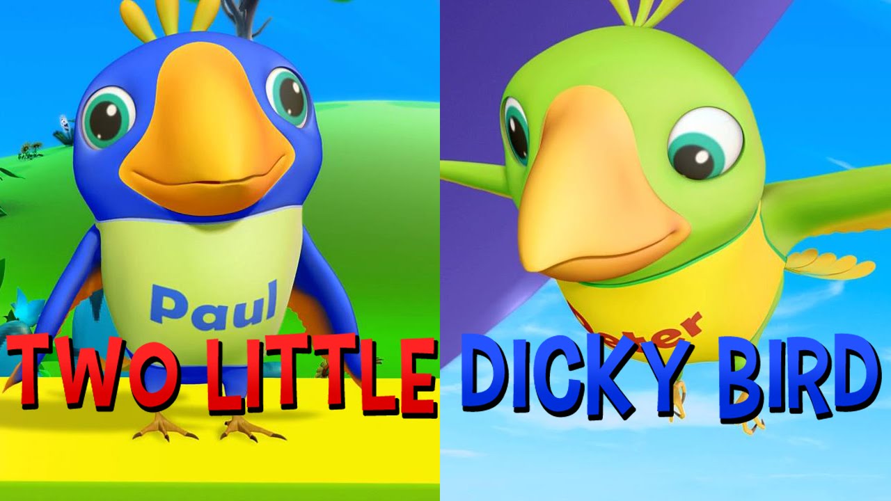 Two Little Dicky Birds Sitting on a Wall | Nursery Rhymes For Kids ...